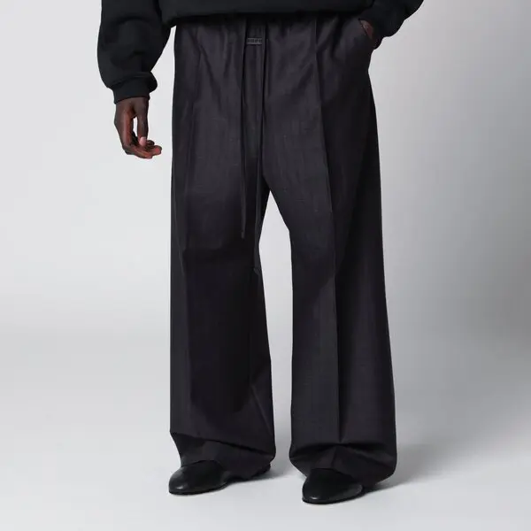 Fear Of God Dark Wide-leg Wool Trousers