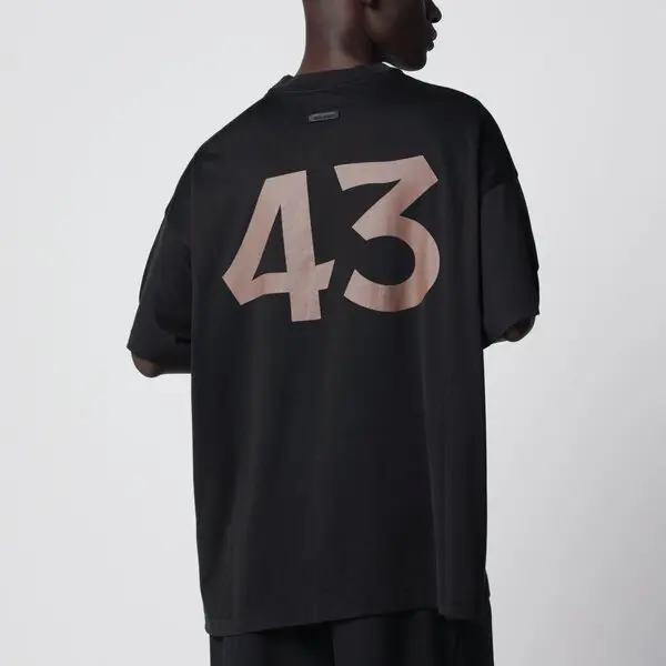 Fear Of God T-shirt 43 In Cotton And Rayon Jersey - Black