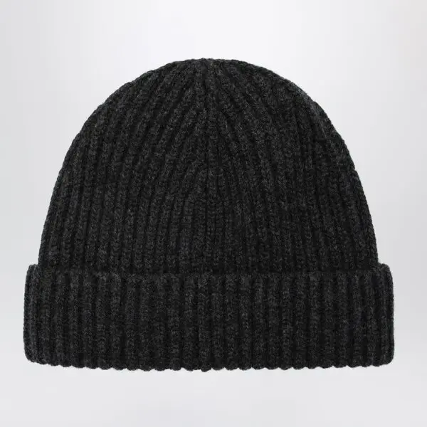 Loewe Ribbed Cashmere Beanie - Black
