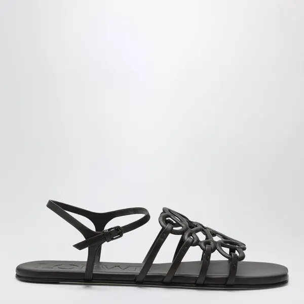 Loewe Leather Petal Anagram Sandals - Brown