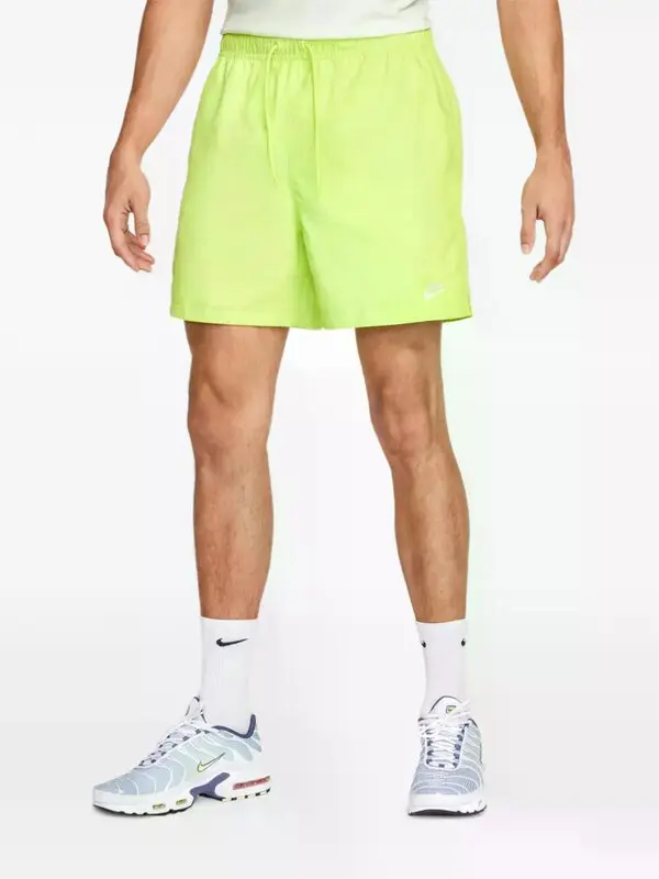 Nike Club Embroidered-logo Shorts - Green