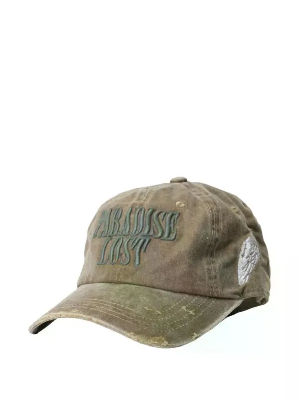 Alchemist Embroidered Distressed Baseball Cap - Brown