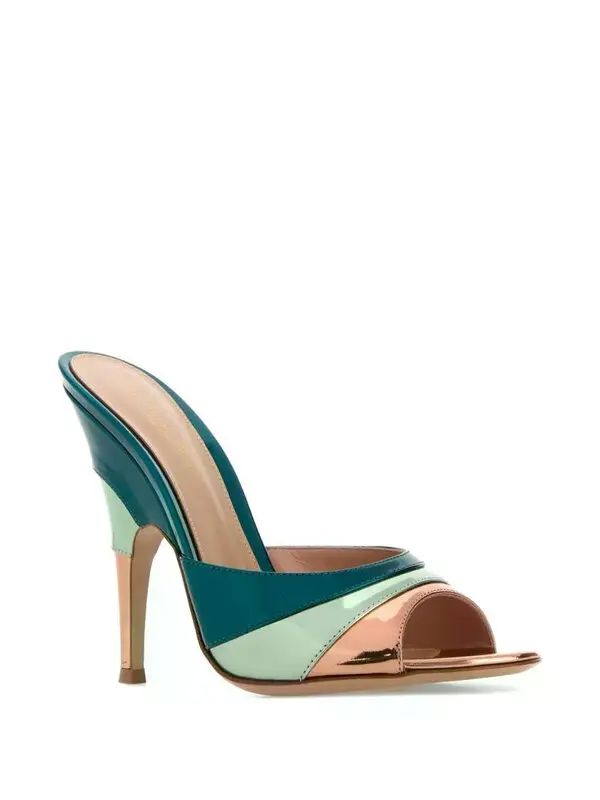 GIANVITO ROSSI Marea Metallic Paneled Sandals