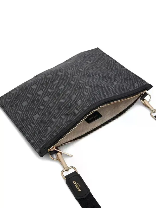 Moreau Saint Multiple Monogram-pattern Clutch Bag - Black
