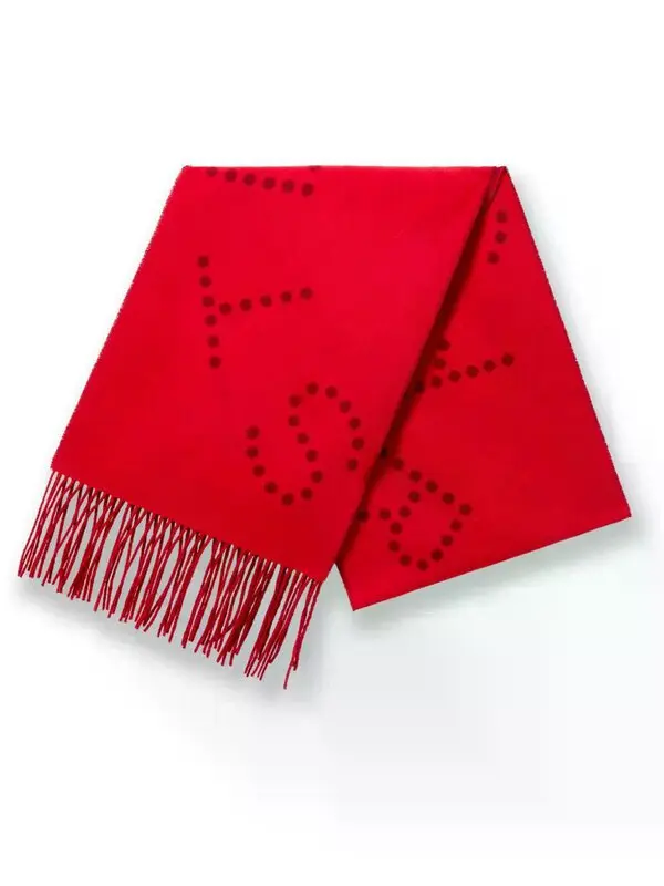 Stella McCartney Logo-embroidered Scarf - Red