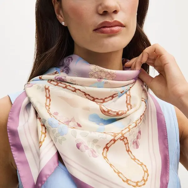 ASPINAL OF LONDON Mayfair® Songbird Silk Scarf In English Rose Pure Silk - Pink