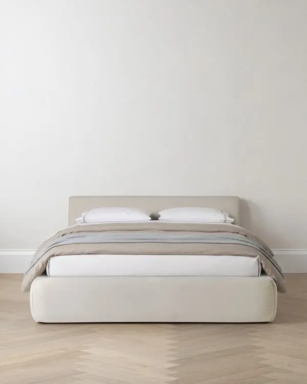 Quince Plush Low Profile Platform Bed - Ivory