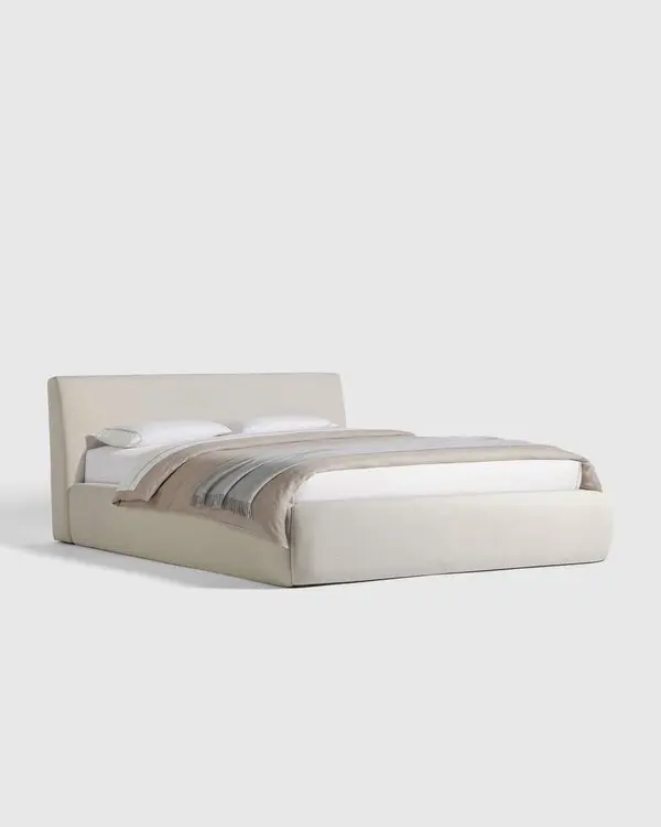 Quince Plush Low Profile Platform Bed - Ivory