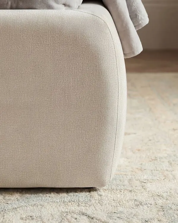 Quince Plush Low Profile Platform Bed - Ivory