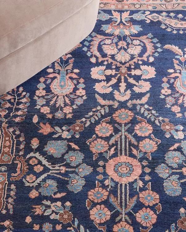 Quince Rosalie Washable Rug - Navy