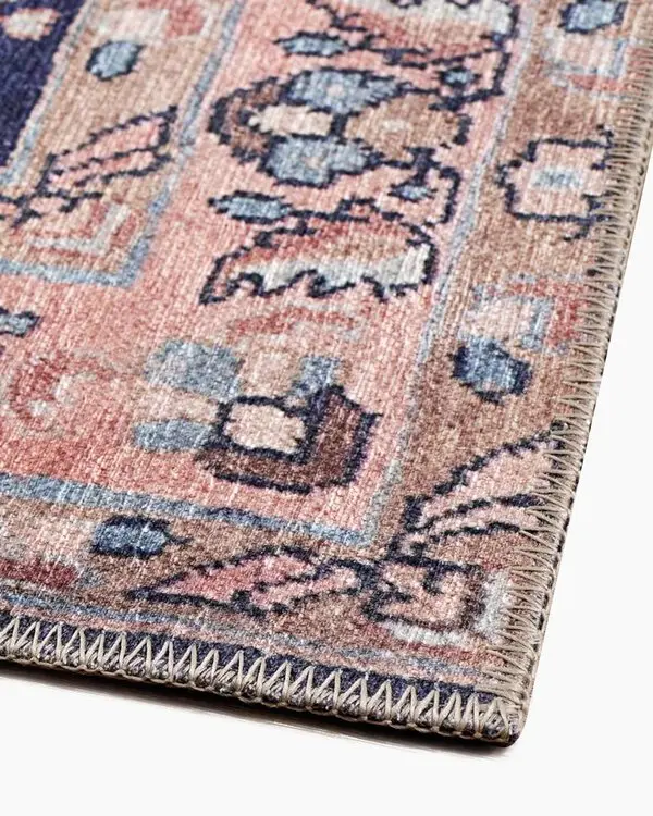 Quince Rosalie Washable Rug - Navy