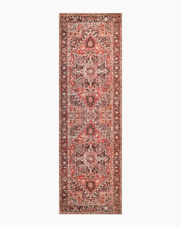 Quince Athena Washable Rug - Red