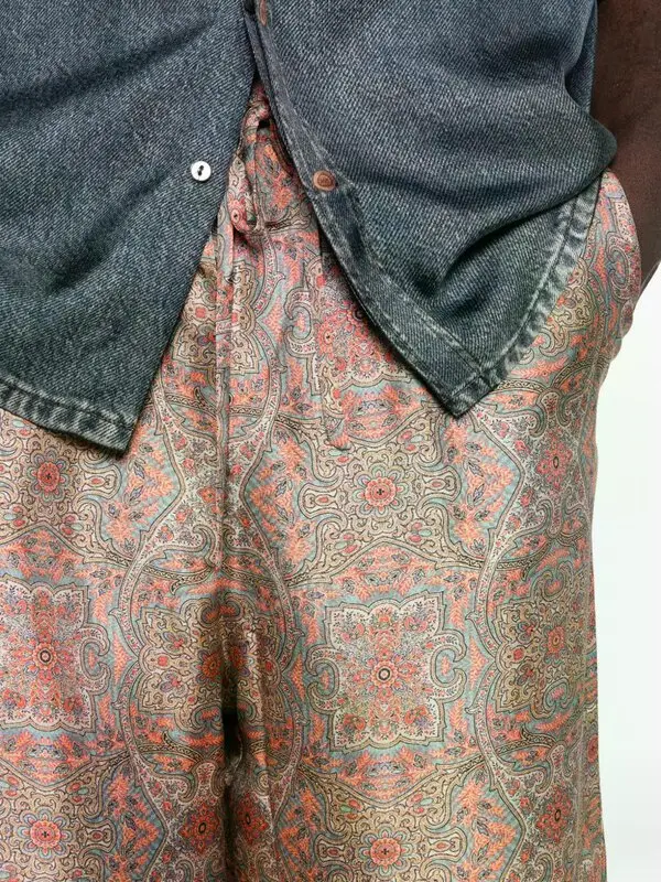 PIERRE-LOUIS MASCIA Paisley Print Wide-leg Palazzo Pants