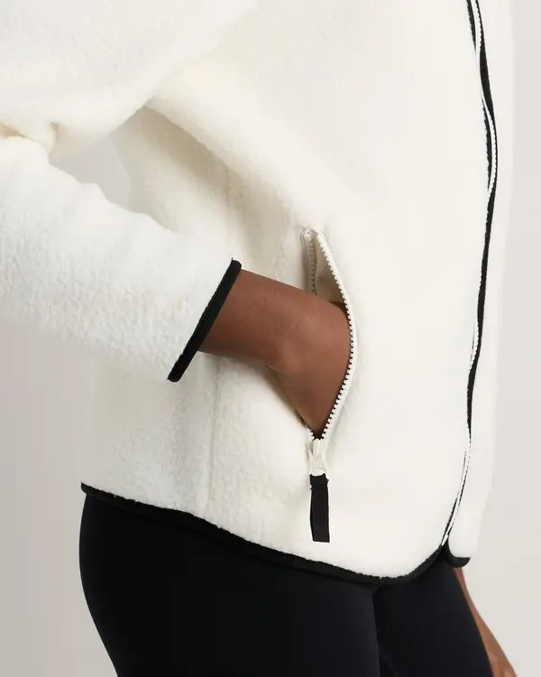 Quince Sherpa Full-zip Jacket - Frost/black