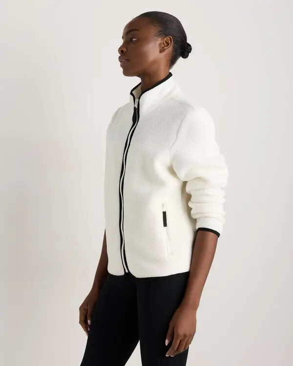 Quince Sherpa Full-zip Jacket - Frost/black