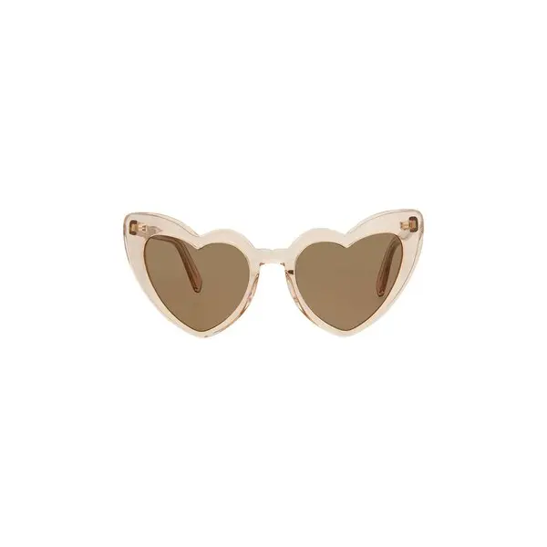Saint Laurent Heart Frame Sunglasses - Brown