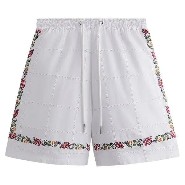 Kith Windowpane Eyelet Embroidered Shorts - White