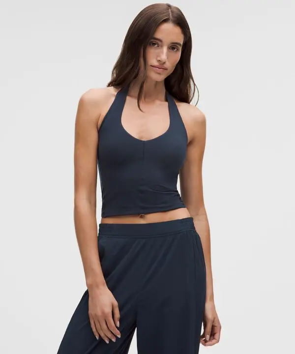 Lululemon Wundermost Ultra-soft Nulu Halter Tank Top - True Navy