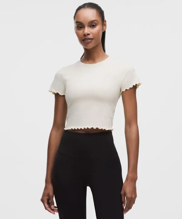 Lululemon Align™ Lettuce-hem Baby Tee - Light Ivory