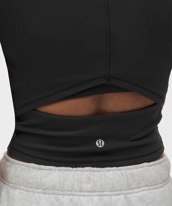 Lululemon All It Takes Ribbed Keyhole Short Sleeve Shirt - Black