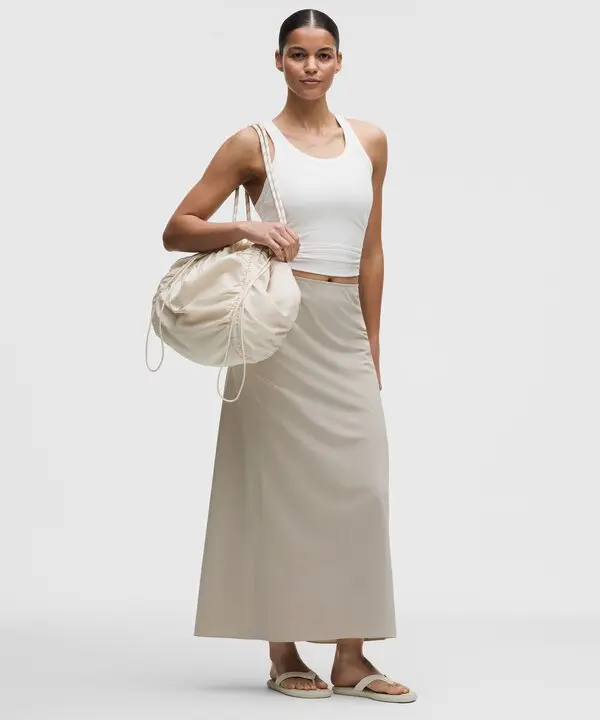 Lululemon Ruched Tote Bag - Light Ivory/silver