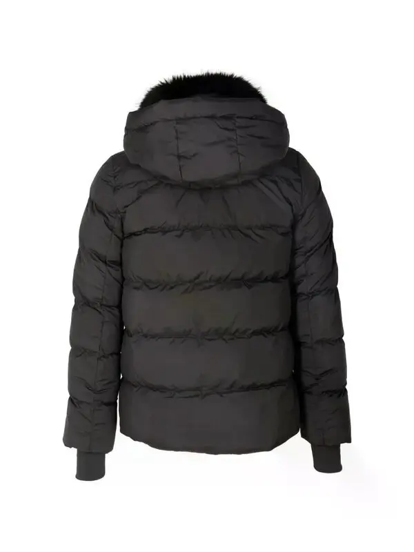 Tahari Quilted Puffer Jacket With Detachable Hood And Fur Trim