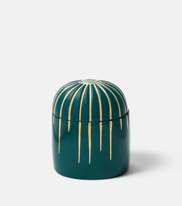 L'Objet Lito Gold-plated Porcelain Candle - Green