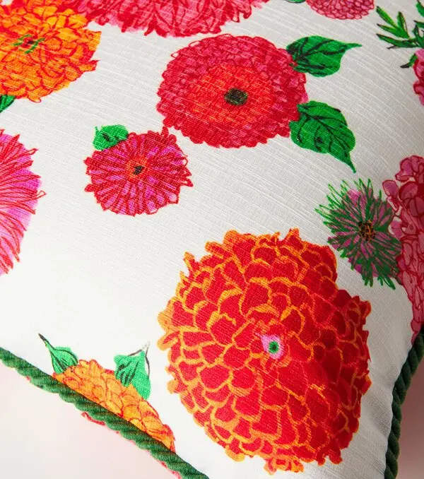 La DoubleJ Bright Blooms Floral Cushion