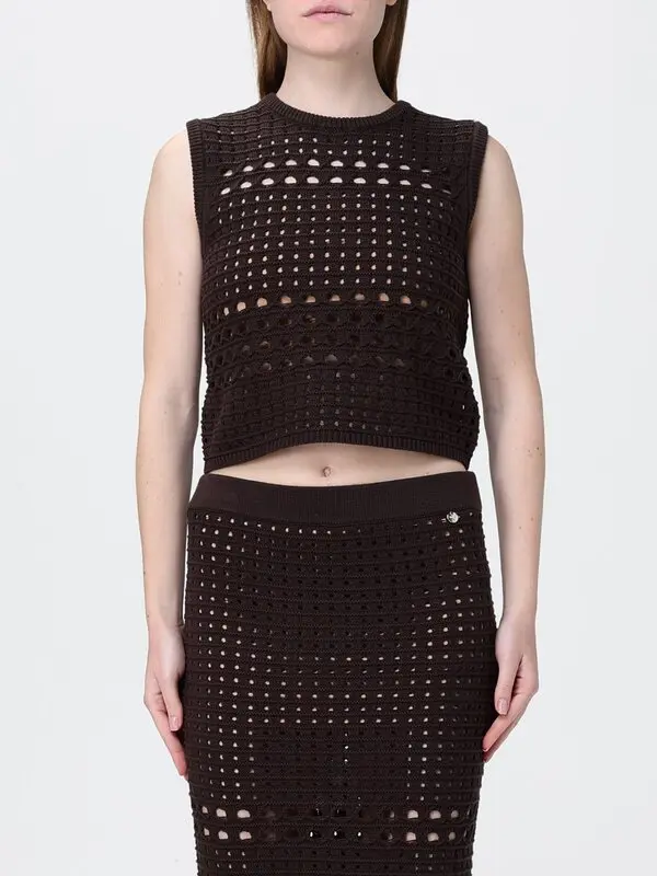 Liu Jo Perforated Cotton Sweater