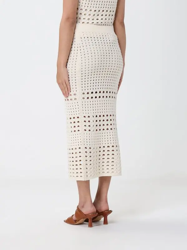 Liu Jo Crocheted Midi Skirt - White