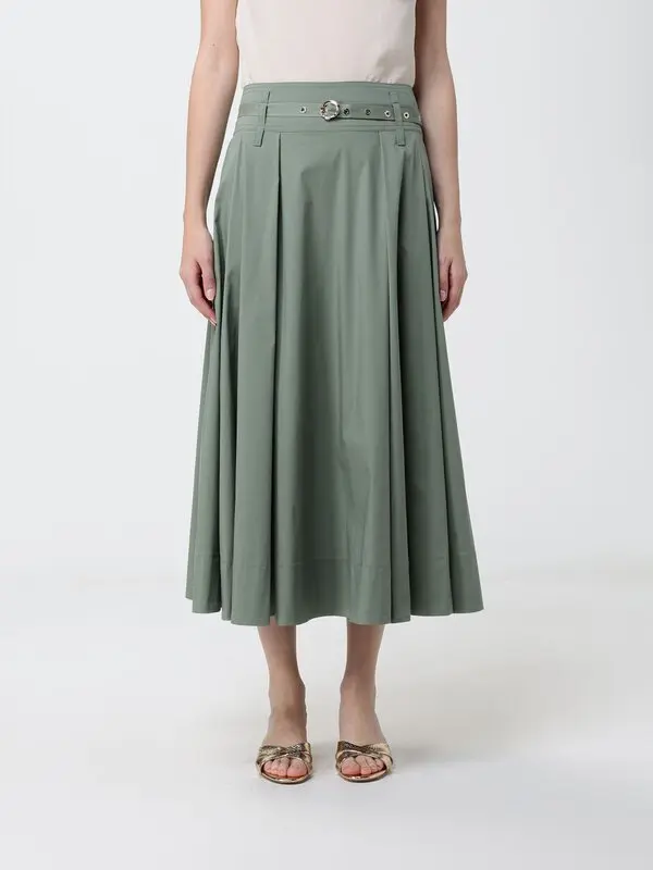 Liu Jo Belted Midi Skirt - Green