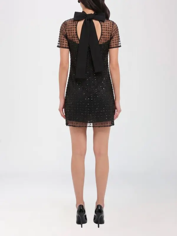 Staud Sequined High Neck Mini Dress