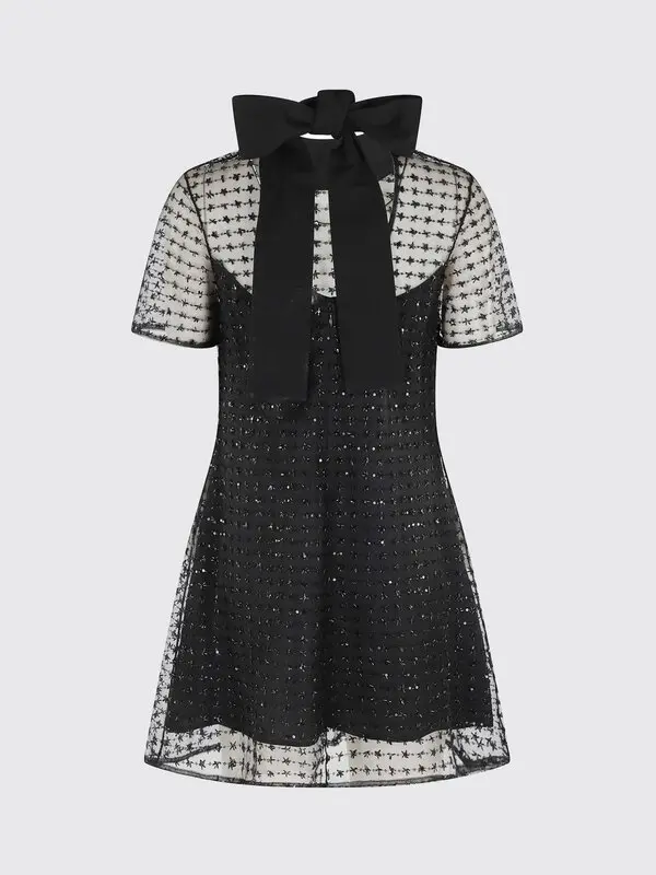 Staud Sequined High Neck Mini Dress