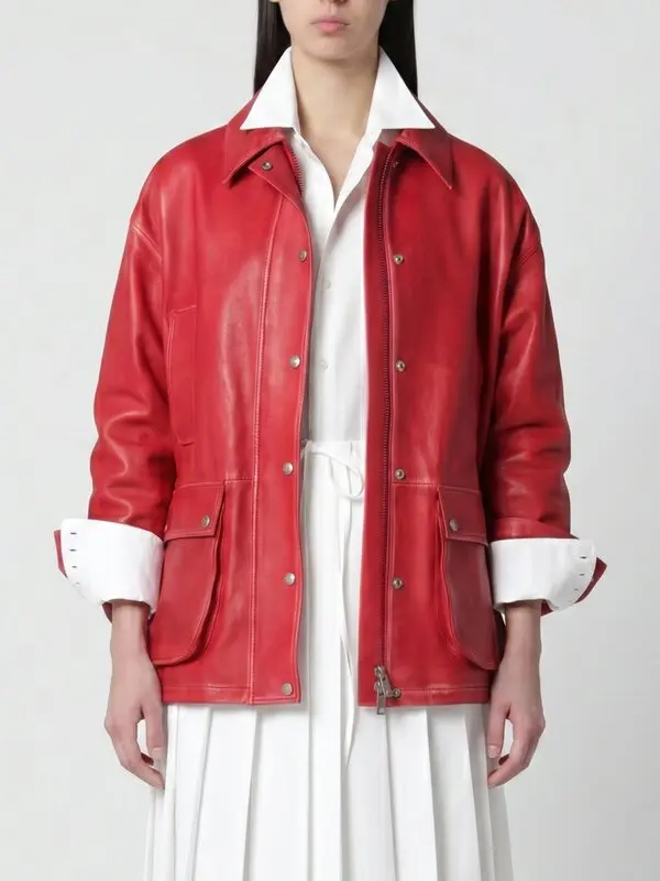 HALFBOY Leather Jacket - Red