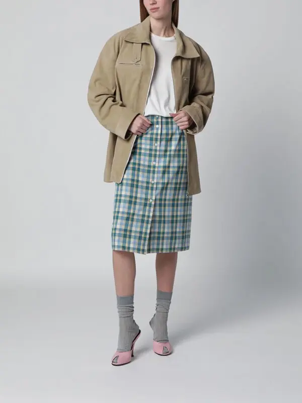 HALFBOY Suede Leather Jacket With Zip Fastening