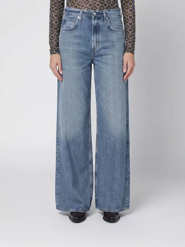 Citizens Of Humanity Cotton Wide-leg Jeans - Denim