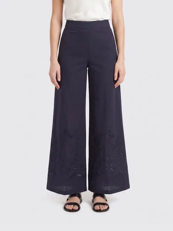 FORTE_FORTE Embroidered Wide Leg Trousers