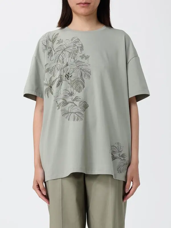 Liu Jo Floral Print Cotton T-shirt - Green