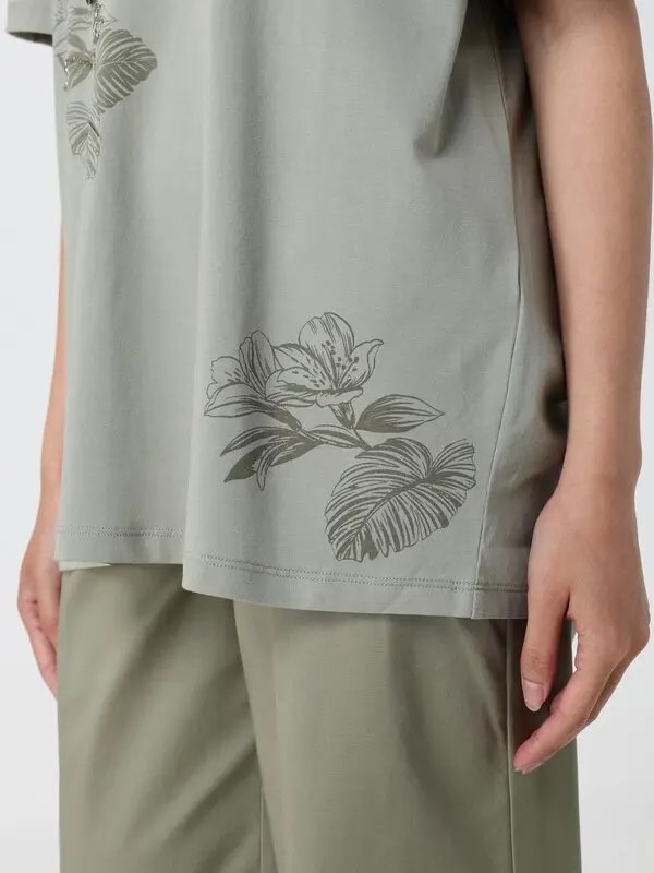 Liu Jo Floral Print Cotton T-shirt - Green