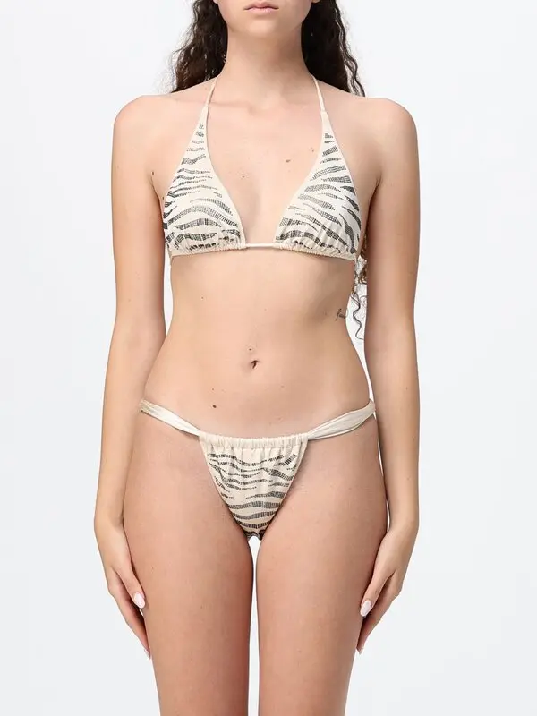 MC2 SAINT BARTH Embroidered Triangle Bikini Top - Dark