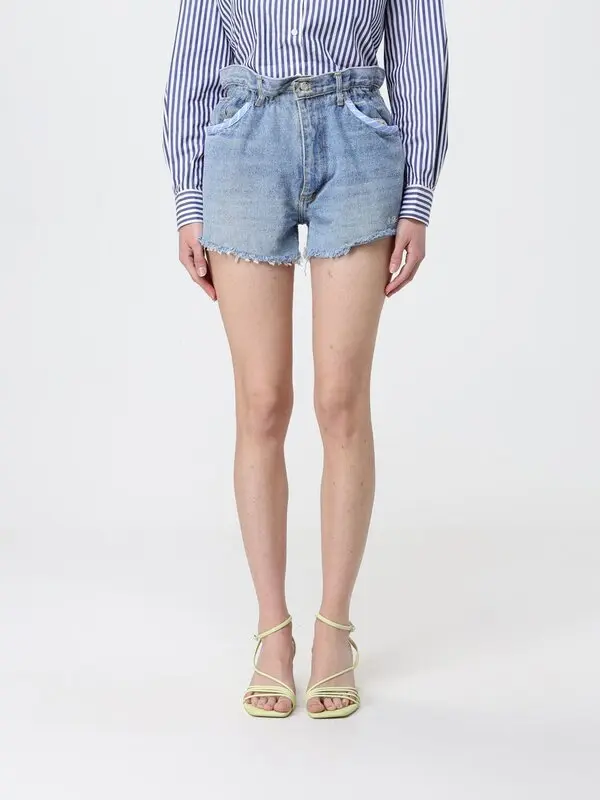MC2 SAINT BARTH Denim Shorts With Animalier Inserts