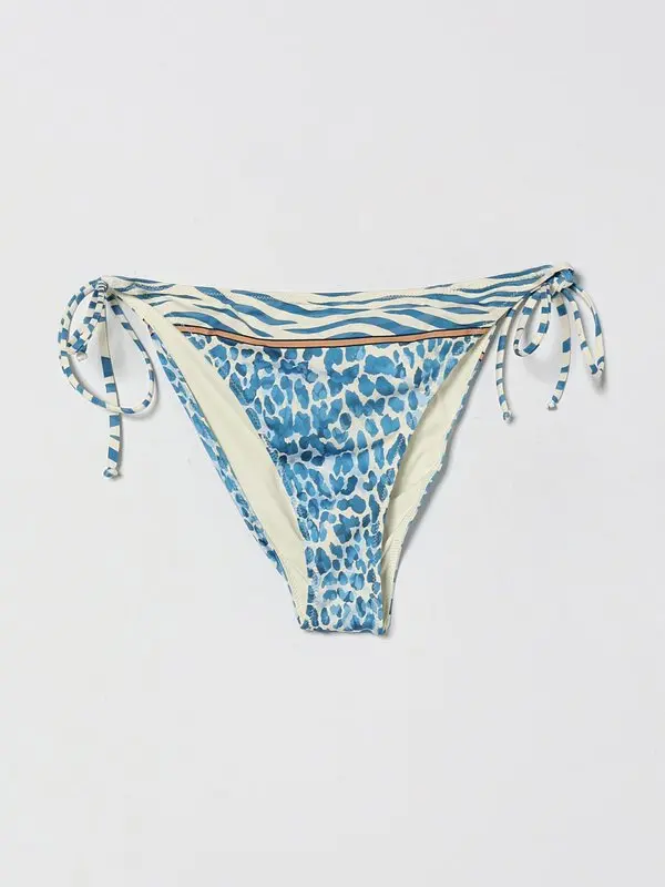 MC2 SAINT BARTH Embroidered Bikini Bottoms With Side Ties - Multicolor