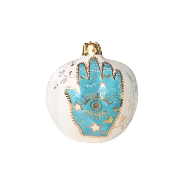 SHERIE BOUTIK Turquoise Eye Khamsa Pomegranate - Blue/red
