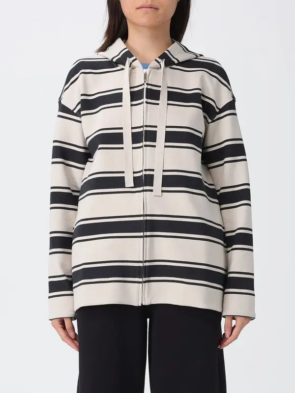 Max Mara Striped Zip-up Hoodie - Blue
