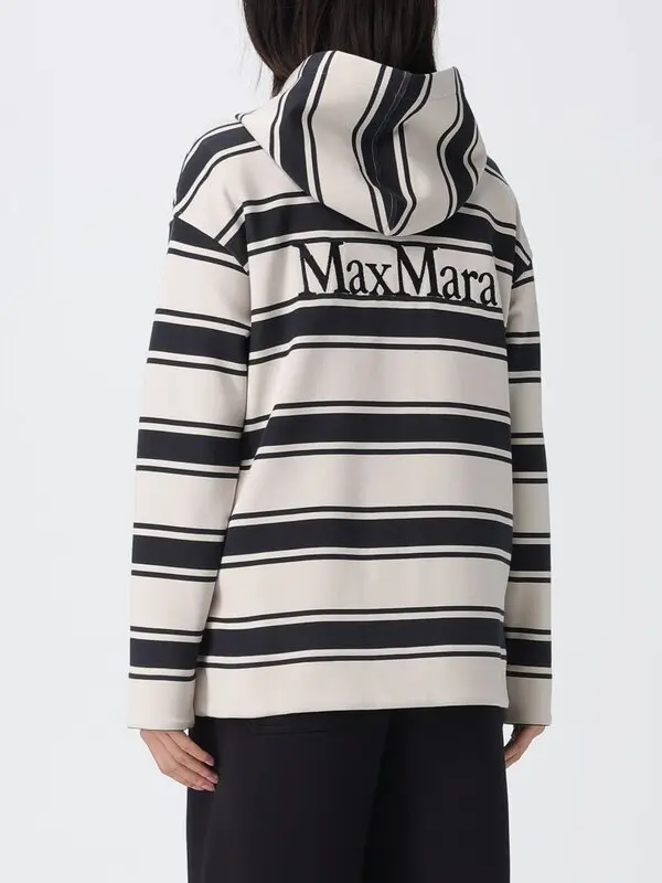 Max Mara Striped Zip-up Hoodie - Blue