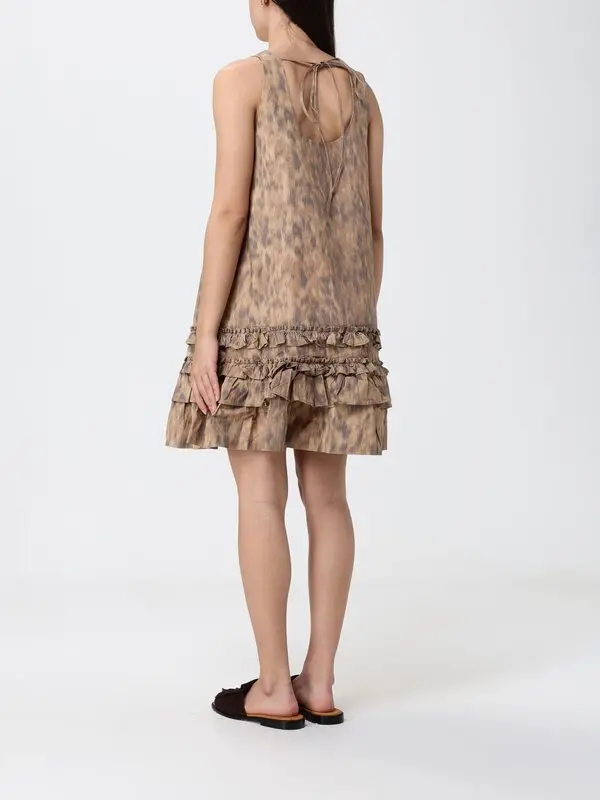 GANNI Tiered Ruffle Mini Dress