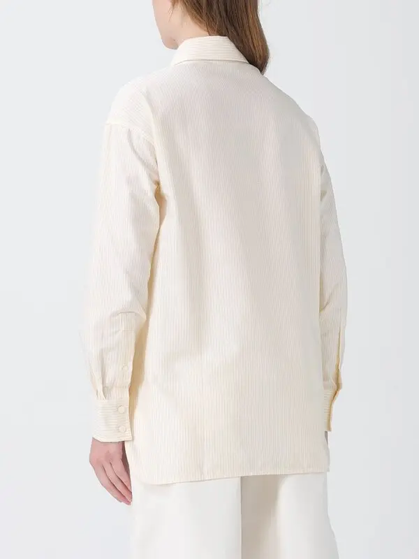Maison Kitsuné Striped Button-up Shirt With Fox Emblem