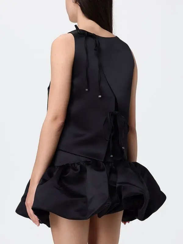 GANNI Sleeveless Top With Bow Detail