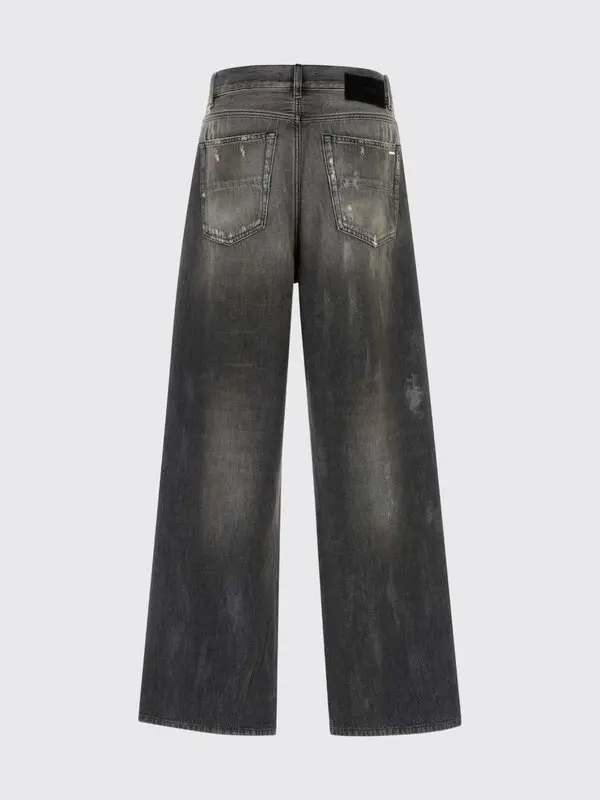 Amiri Distressed Wide-leg Jeans - Black