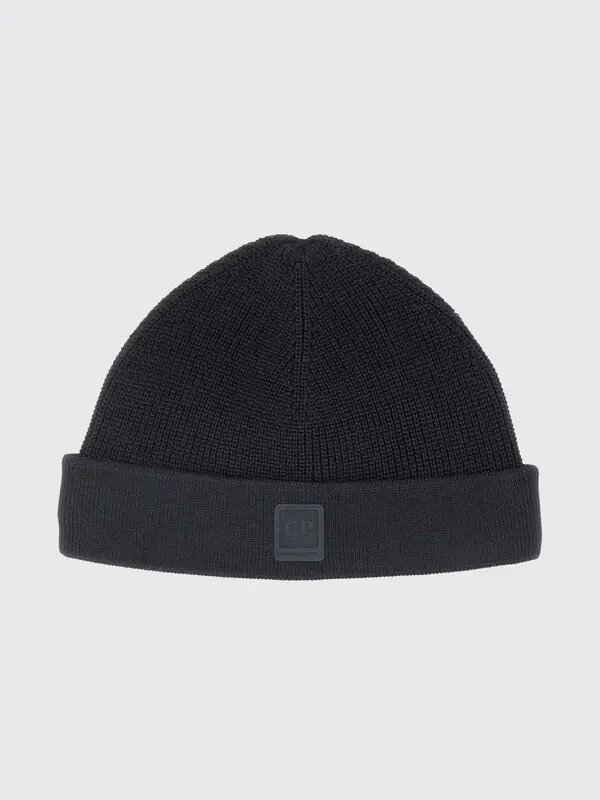 C.P. COMPANY Ribbed Knit Beanie - Black